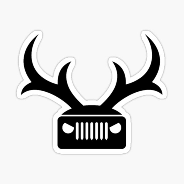 "Jeep design with deer" Sticker for Sale by GavielLocateri | Redbubble