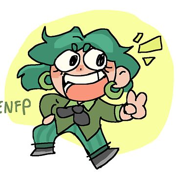 "MBTI poorly drawn: ENFP" Sticker by cryainer | Redbubble