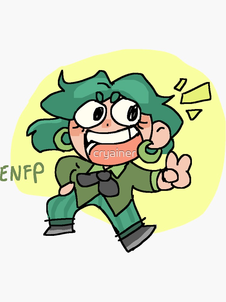"MBTI poorly drawn: ENFP" Sticker by cryainer | Redbubble
