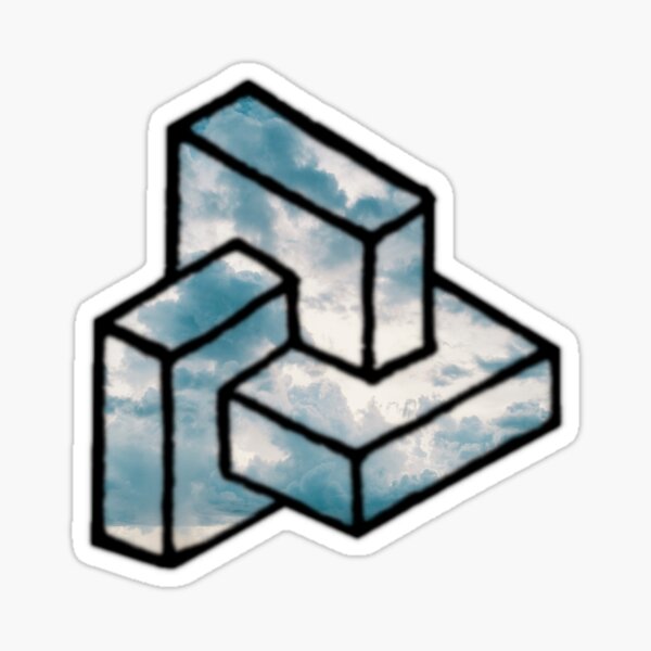 "Cloudy Cuboid" Sticker for Sale by createVisions | Redbubble