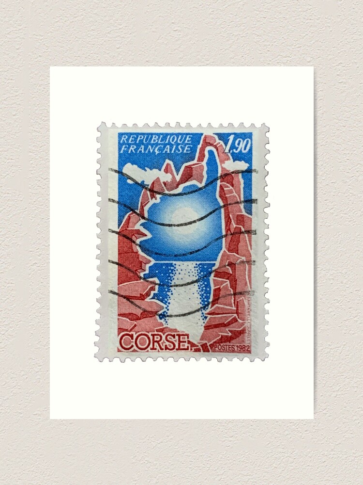 "Vintage Corse French Postage Stamp" Art Print for Sale by red-amber65 ...