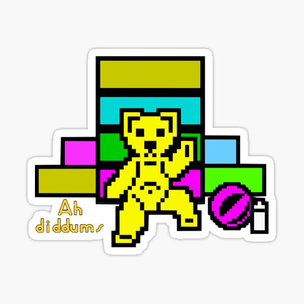 "Ah Diddums - Pixel art (ZX Spectrum) " Sticker for Sale by ...