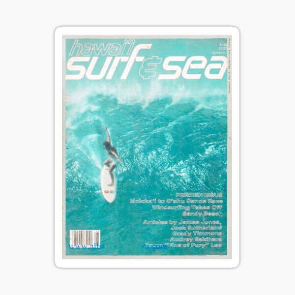 "Vintage Surf Sea Magazine Cover Poster" Sticker for Sale by georgesann ...