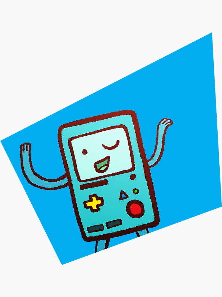 "BMO Posing in Abstract Shapes " Sticker for Sale by JoceRobin8 | Redbubble