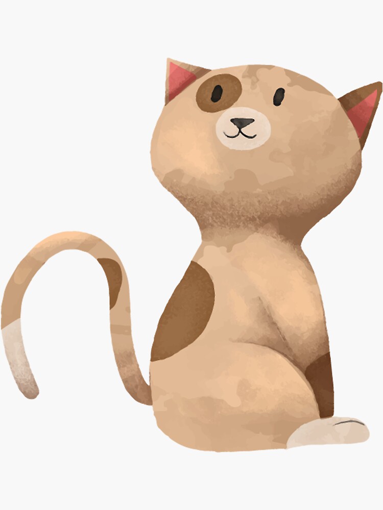 "A meditating cat is very cute" Sticker for Sale by Nour-aya | Redbubble