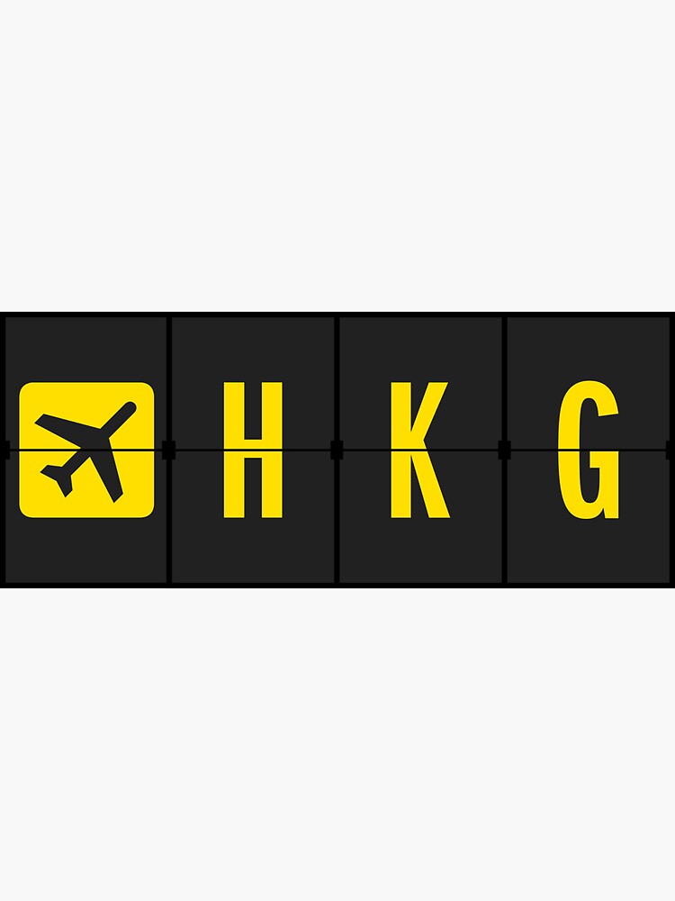 "HKG Hong Kong Airport" Sticker for Sale by irony | Redbubble