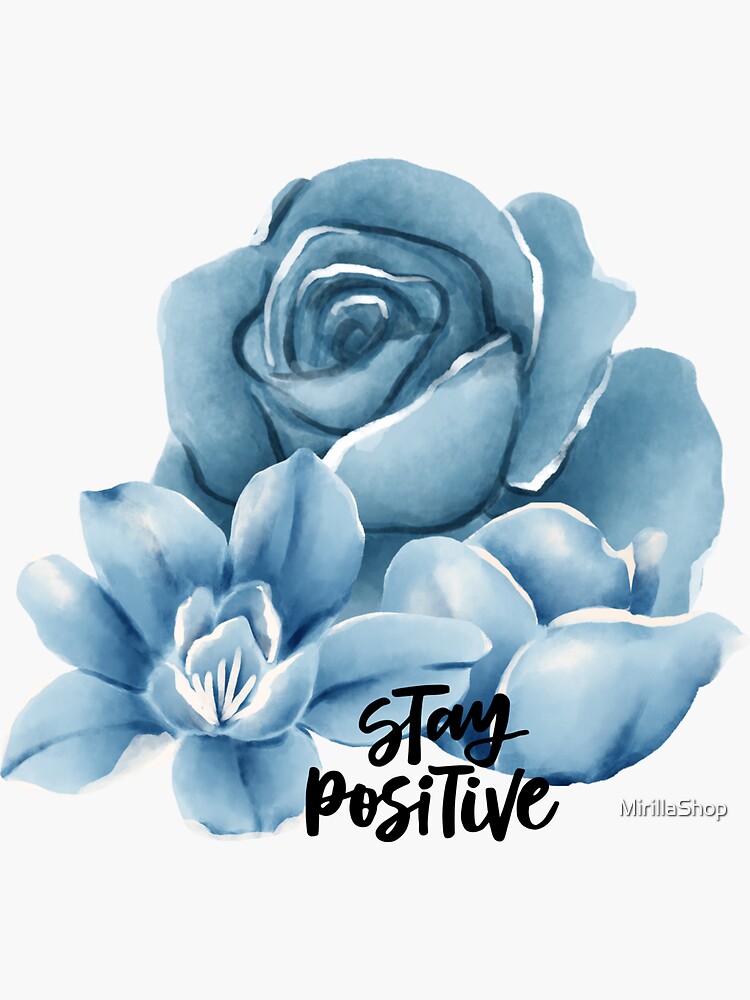 "STAY POSITIVE" Sticker for Sale by MirillaShop | Redbubble