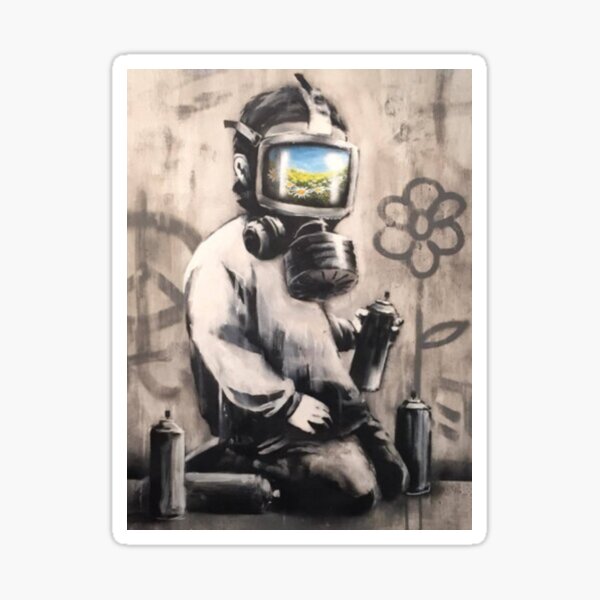 "Banksy Bloomin Kids" Sticker for Sale by TobyBarnett | Redbubble