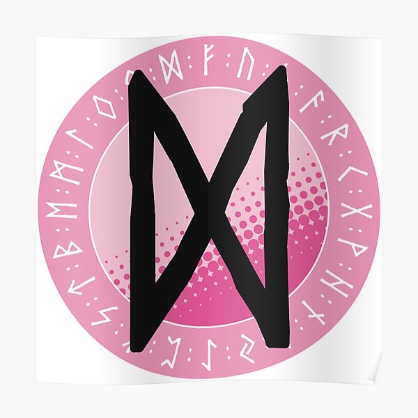 "Dagaz (Dawn) - Viking Runes and Runic Symbols" Poster for Sale by ...