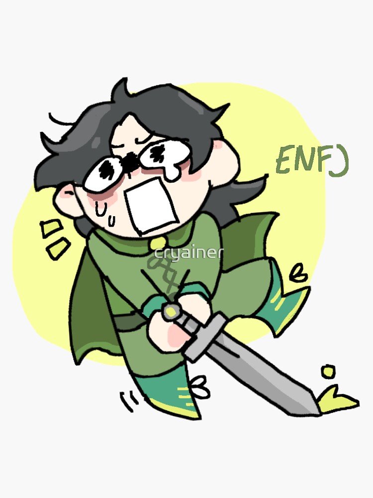 "MBTI poorly drawn: ENFJ" Sticker by cryainer | Redbubble