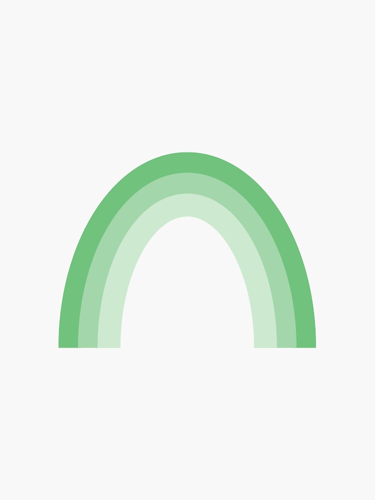 "Green Rainbow" Sticker for Sale by jomsdoodles | Redbubble