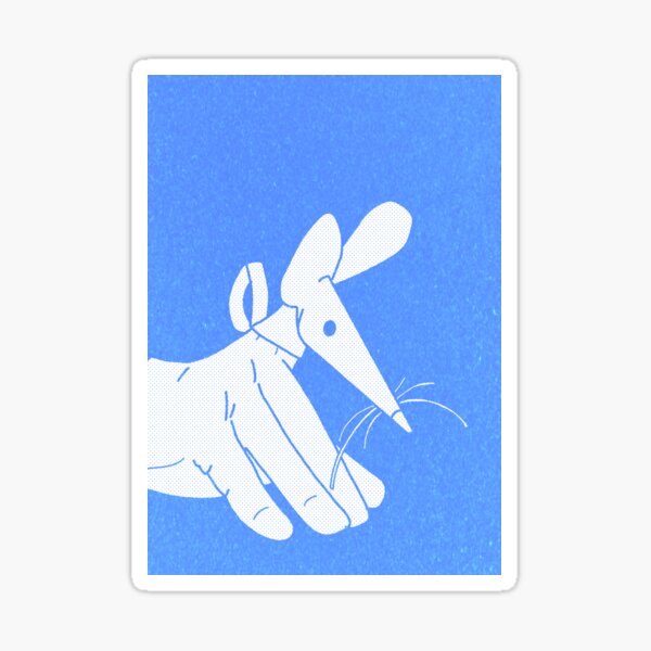 "Finger Mouse" Sticker for Sale by GemimaRosaArt | Redbubble