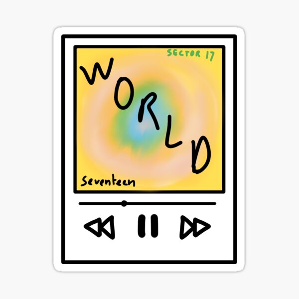 "seventeen world sticker" Sticker for Sale by LinjiDesign | Redbubble
