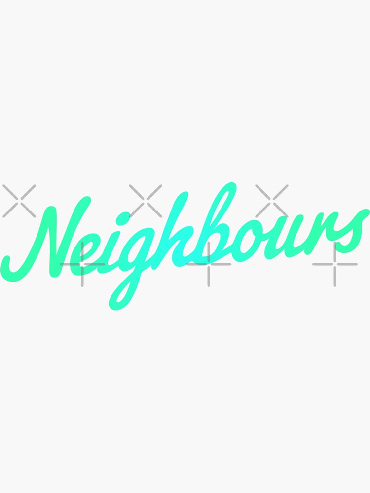 "Neighbours logo green/turquoise" Sticker for Sale by rnasser-art ...