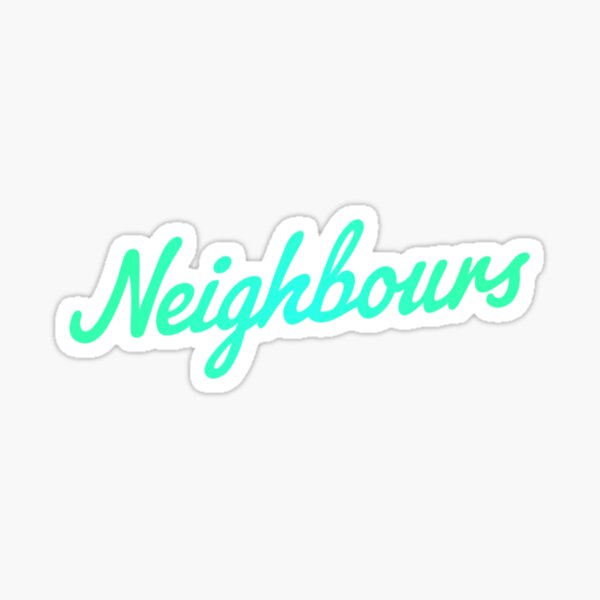 "Neighbours logo green/turquoise" Sticker for Sale by rnasser-art ...