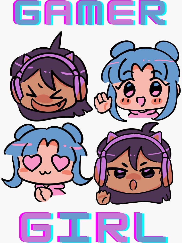 "Gamer Girl" Sticker for Sale by dornern | Redbubble