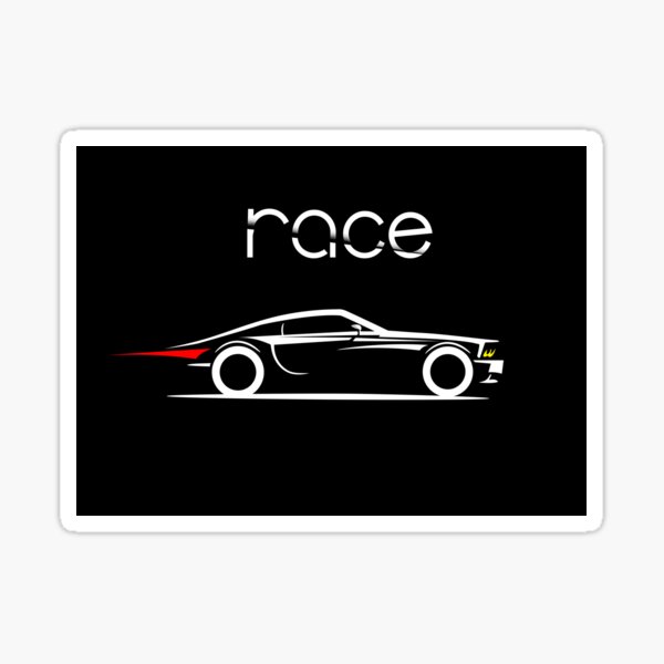 "Cute Race Car with Different Media Mixing" Sticker for Sale by ...