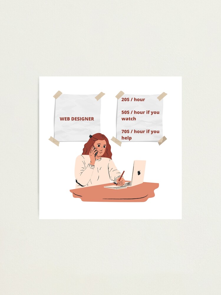 "Web Designer Gift UX Designer Joke UI Designer Meme" Photographic ...