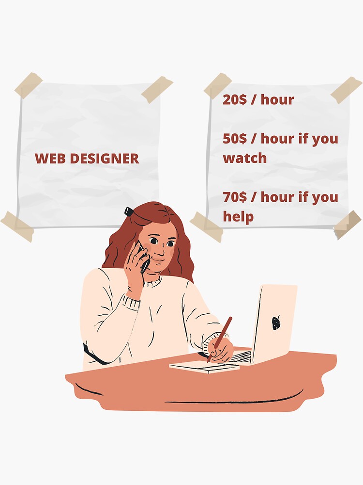 "Web Designer Gift UX Designer Joke UI Designer Meme" Sticker for Sale ...