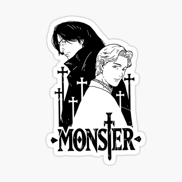 "Monstre Johan Liebert & Kenzo Tenma" Sticker for Sale by boutique shop ...