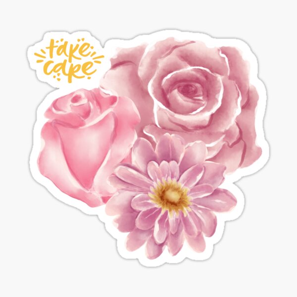 "TAKE CARE" Sticker for Sale by MirillaShop | Redbubble