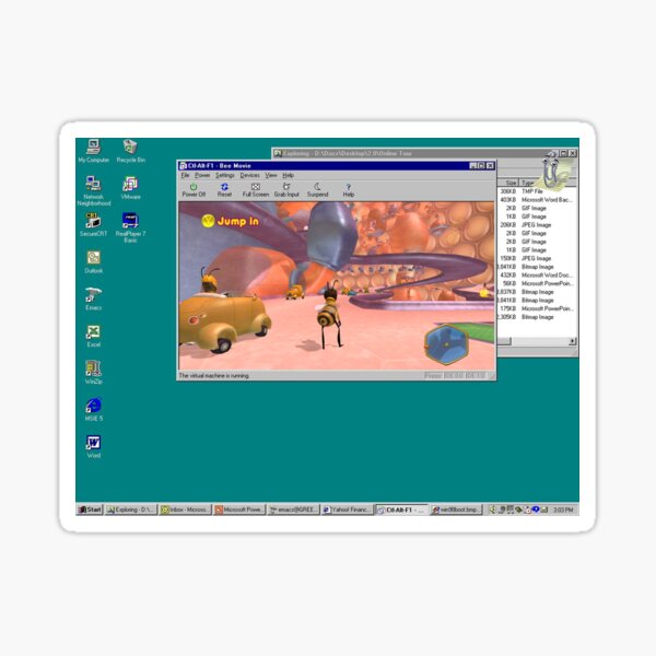 "Bee Movie - Windows 98" Sticker by JamesCallaghan | Redbubble