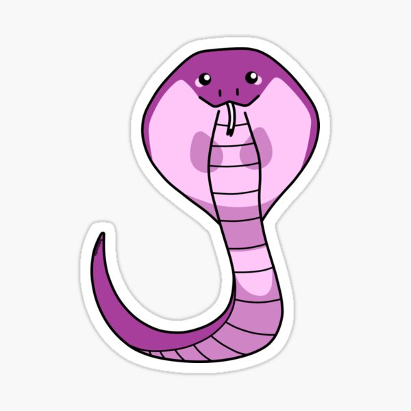 "Cute Pink Cobra " Sticker for Sale by ZelidRizzo | Redbubble