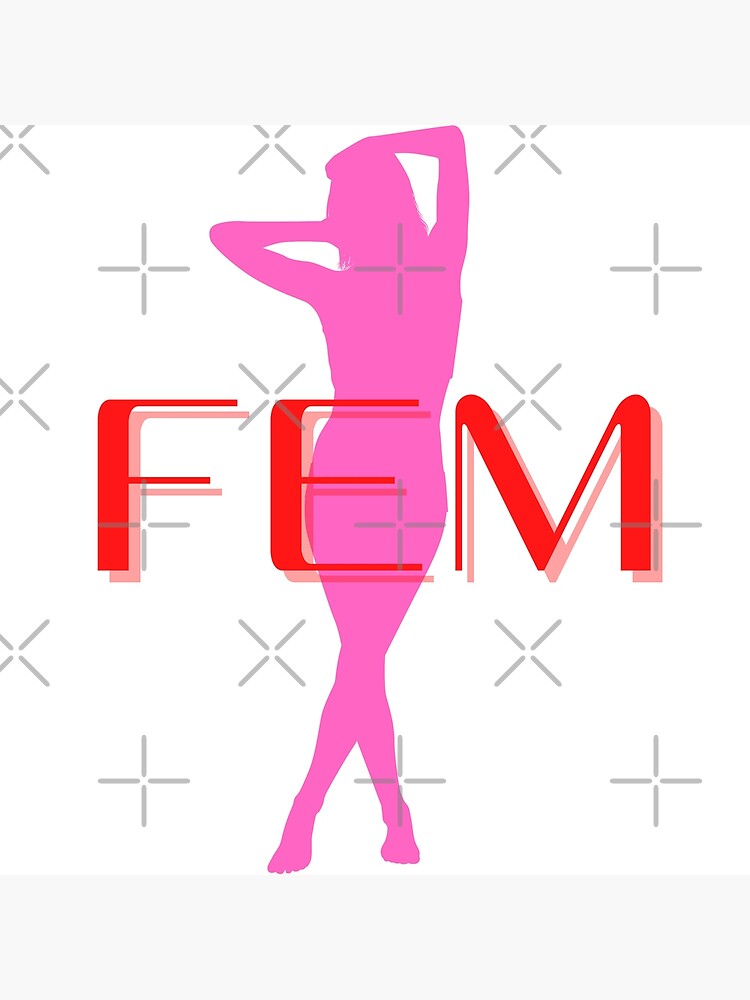 "Fem Silhouette Sissy girl pink and red" Poster for Sale by ...