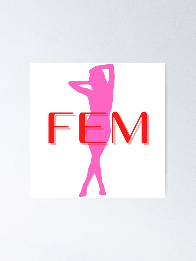 "Fem Silhouette Sissy girl pink and red" Poster for Sale by ...