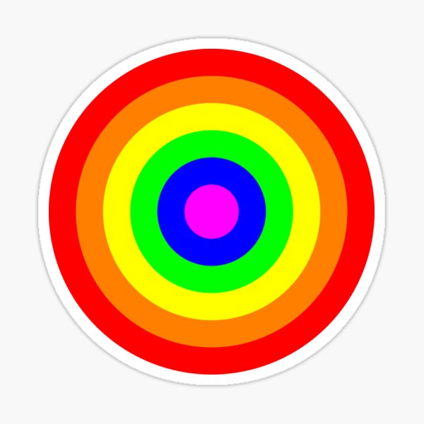 "Circular rainbow design" Sticker for Sale by Opalaeo | Redbubble
