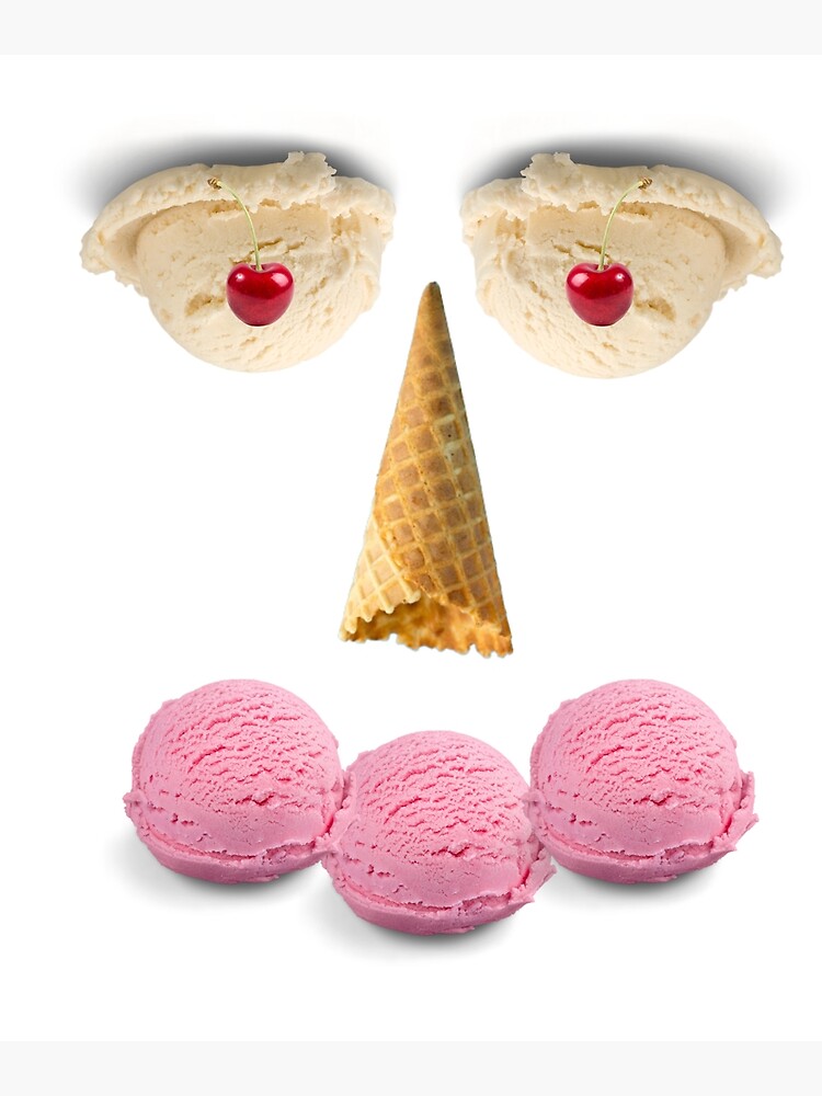 "Ice cream face" Poster for Sale by Rickido | Redbubble