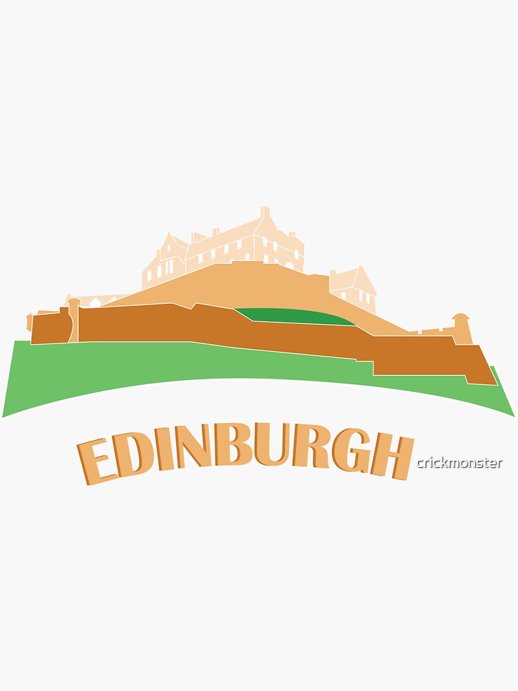 "Edinburgh Castle, Scotland Traveler " Sticker by crickmonster | Redbubble