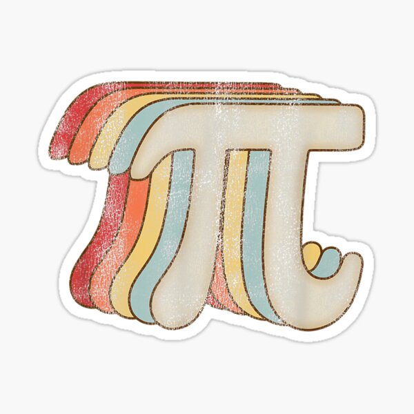 "Vintage Pi Math Geek Retro Design for Pi Day" Sticker for Sale by ...
