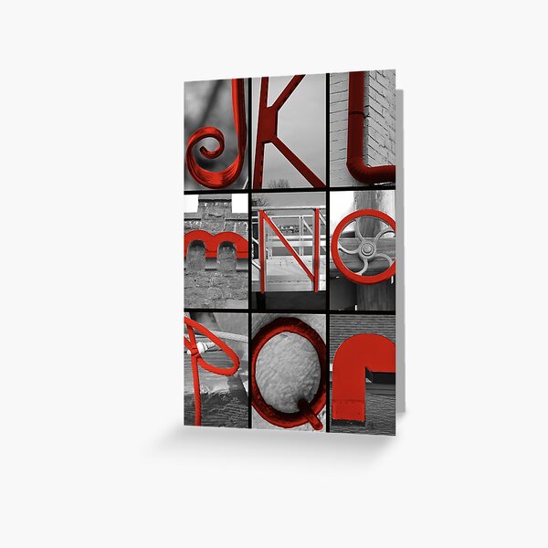 "Nature Real Life Alphabet letters J - R" Greeting Card for Sale by ...