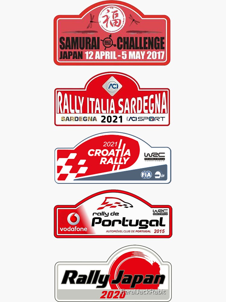 "rally events" Sticker for Sale by FeralJackRabit | Redbubble