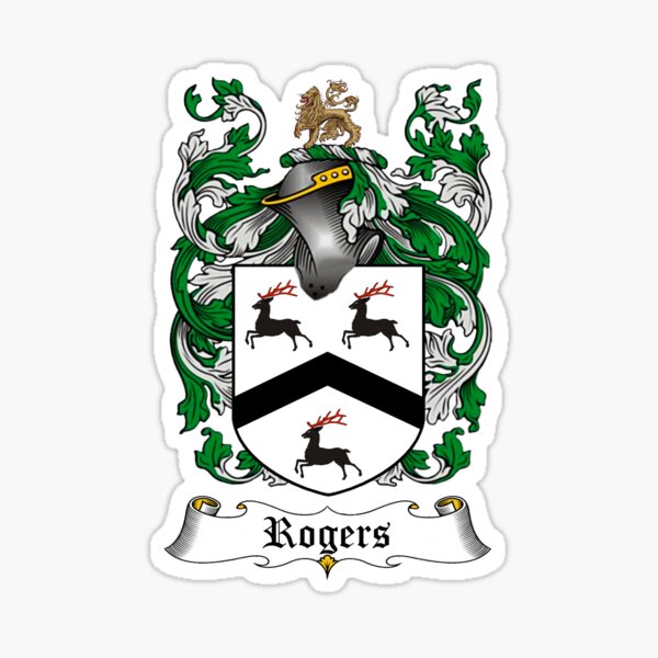"ROGERS FAMILY CREST" Sticker for Sale by Cathal Devlin | Redbubble