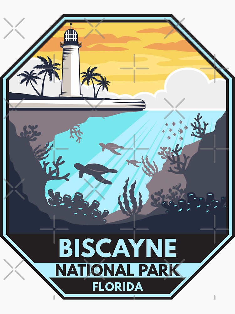 "Biscayne National Park Florida Emblem" Sticker for Sale by ...