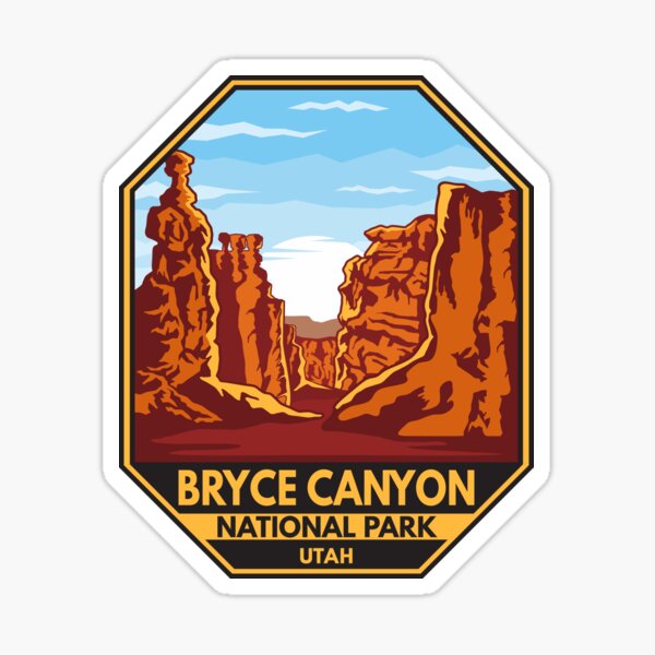 "Bryce Canyon National Park Utah Emblem" Sticker for Sale by ...