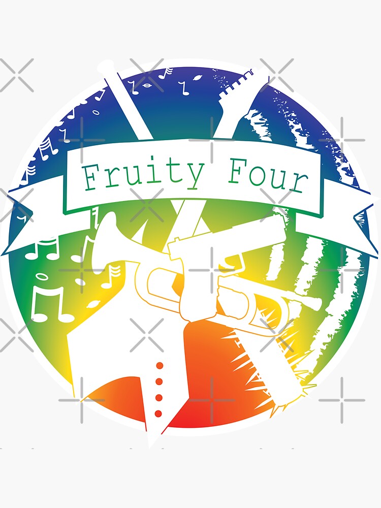 "Fruity Four" Sticker for Sale by EccoGirl88 | Redbubble