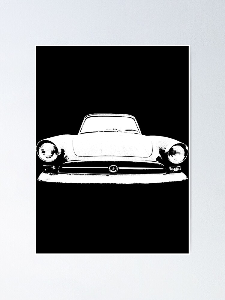 "Sunbeam Alpine British classic car monoblock white " Poster for Sale ...
