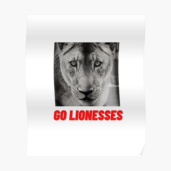 "England Lionesses Go Lionesses" Poster for Sale by GarnetEmporium ...