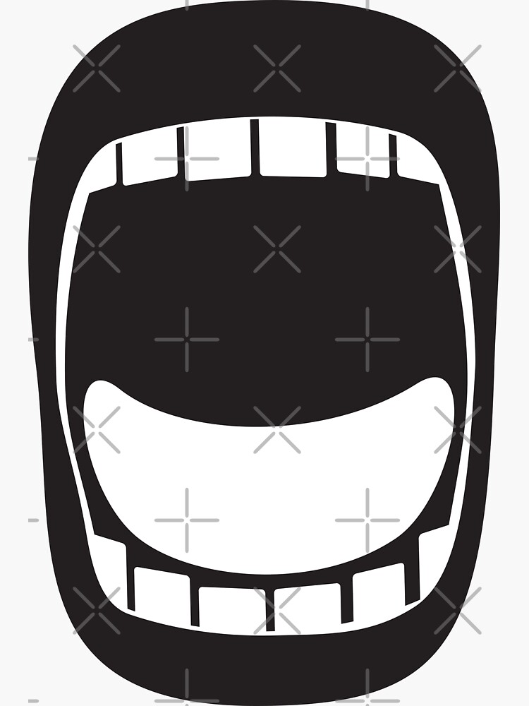 "big mouth - loud screaming " Sticker for Sale by kislev | Redbubble