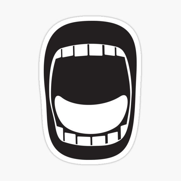 "big mouth - loud screaming " Sticker for Sale by kislev | Redbubble