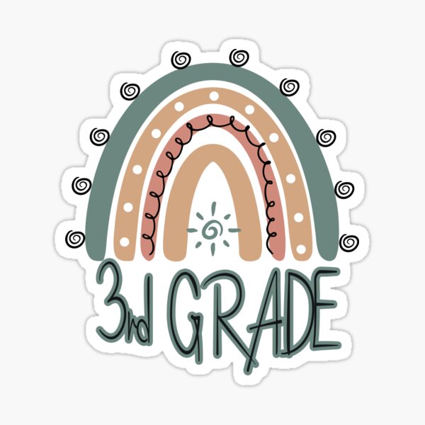 "Best Back To School 3rd Grade,3rd Grade Rainbow Idea " Sticker for ...