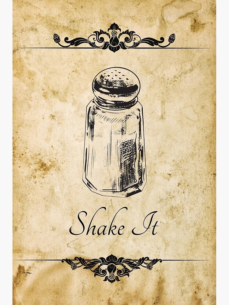 "Shake It Vintage Art Print | Tea-Stained Paper Effect: " Poster for ...