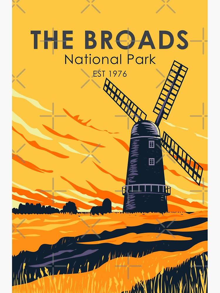 "The Broads National Park England Vintage" Sticker for Sale by ...