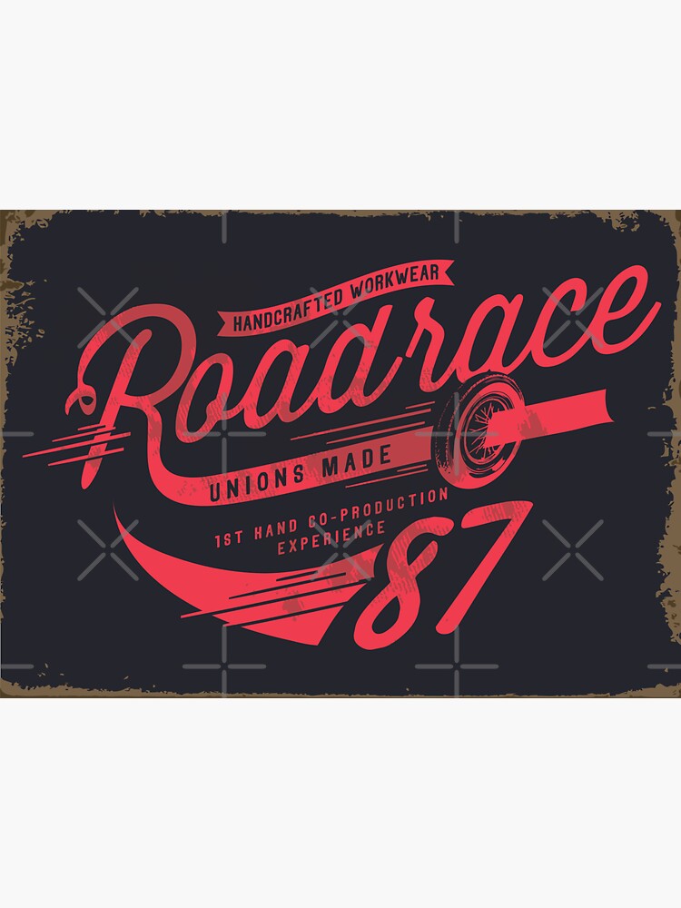 "Road Race 87 Vintage " Sticker for Sale by potchidesigns | Redbubble