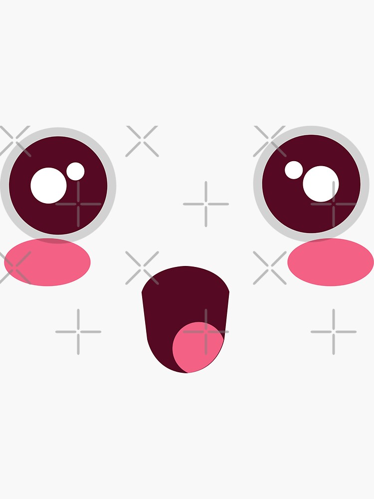 "Kawaii face" Sticker for Sale by biznetq | Redbubble