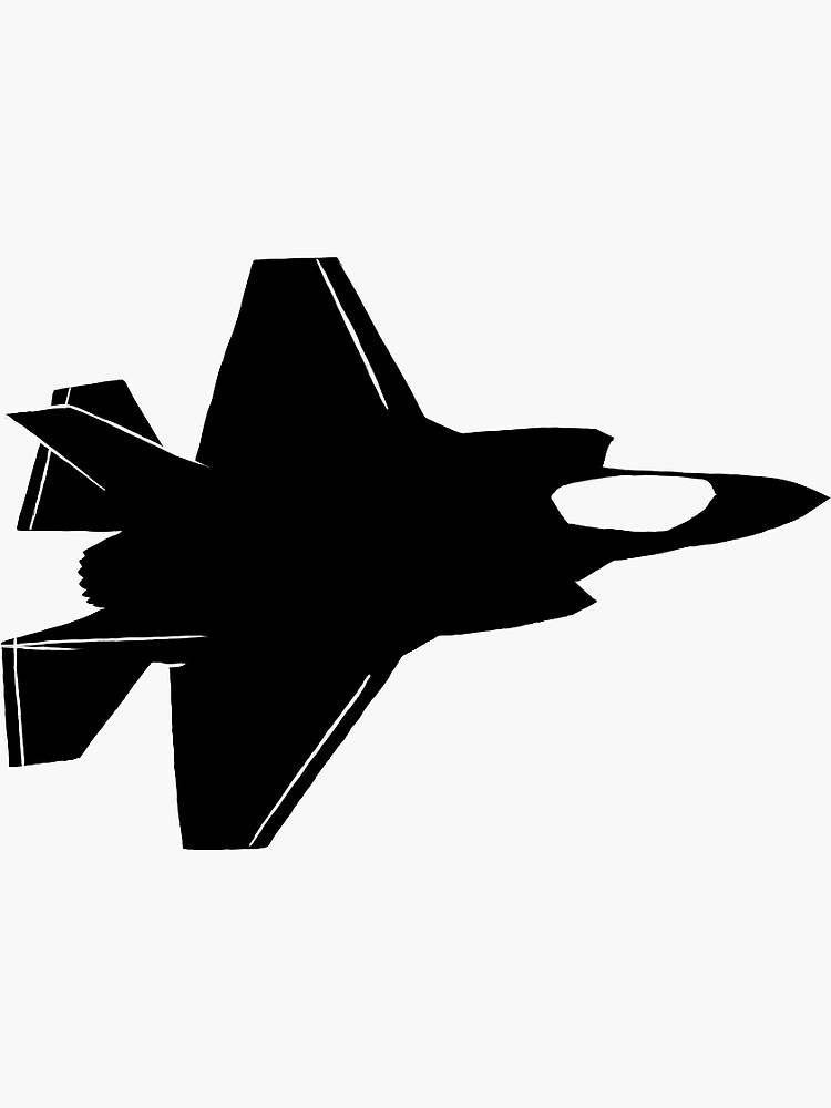 "F-35 silhouette" Sticker for Sale by BeeeBot | Redbubble