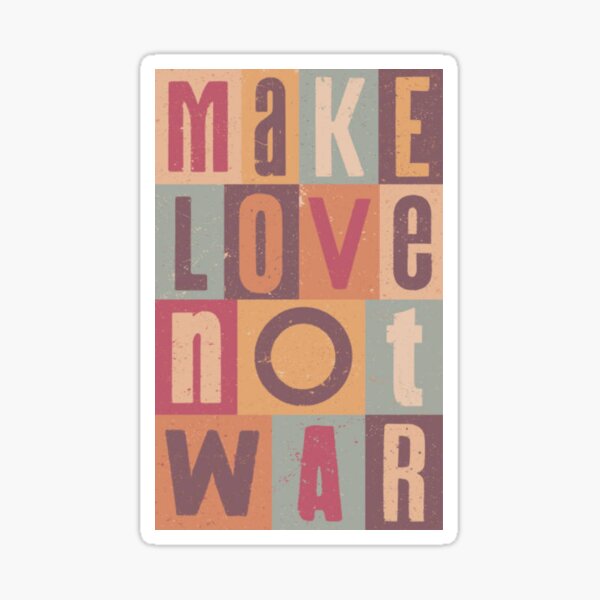 "Make love not war" Sticker for Sale by butter-scotchhh | Redbubble